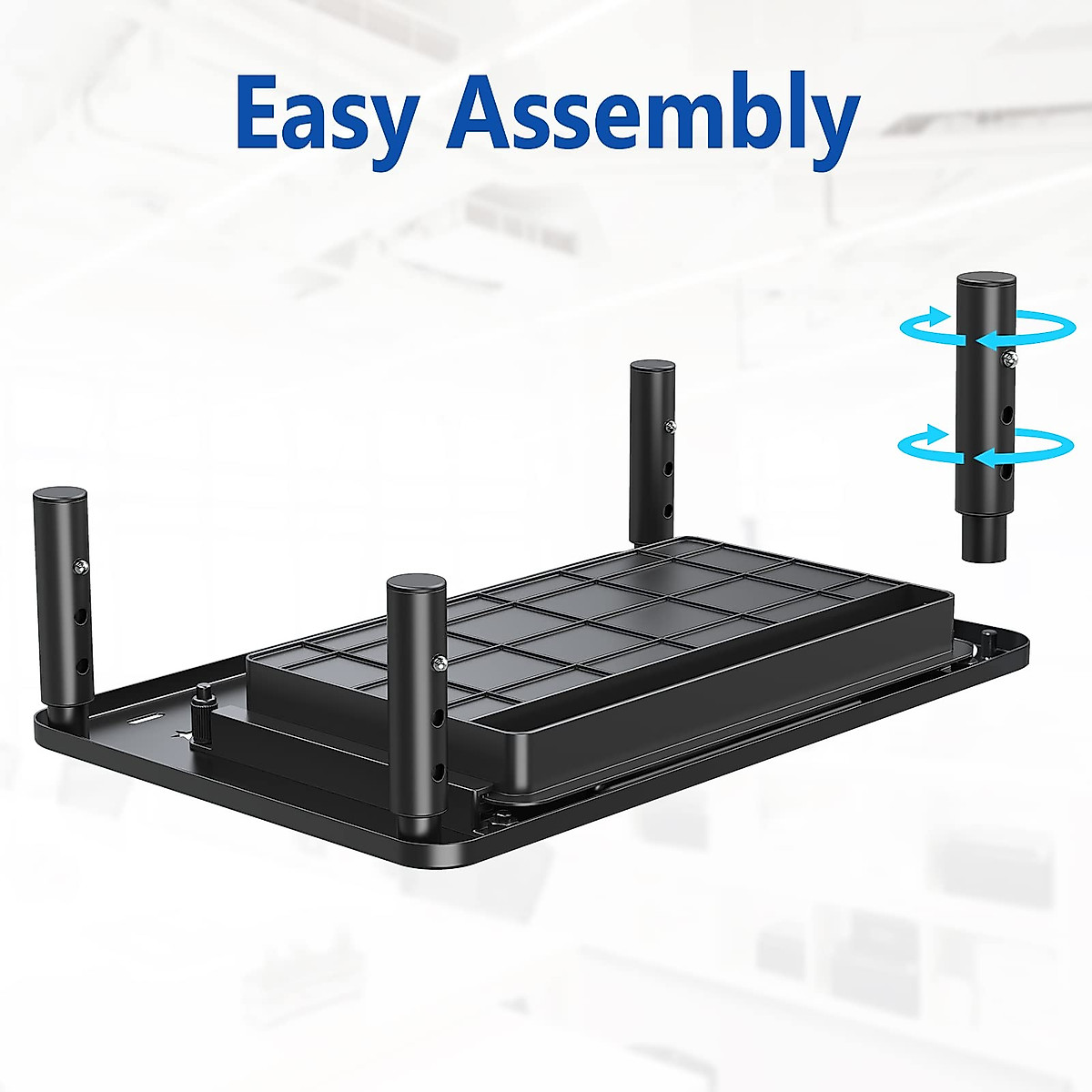 Zimilar Monitor Stand Riser with Drawer - 3 Height Adjustable Monitor Stand with Unique Star Mesh, Metal Monitor Riser for Computer Laptop Notebook Printer