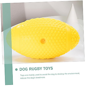 NOLITOY 2pcs Pet Toy Ball Dog Rugby Toys Plastic Sports Balls Dog Football Toys Interactive Rugby Toys Dog Molar Toy Dog Bite Toys Dog Balls Dog Interactive Toys Dog Chew Toy Pet Chew Toys