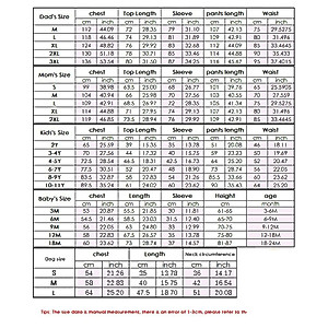 Awoscut Family Matching Pajamas Christmas Pjs Holiday Nightwear Sleepwear Sets Long Sleeve Pjs(S#697, Dad, XL)