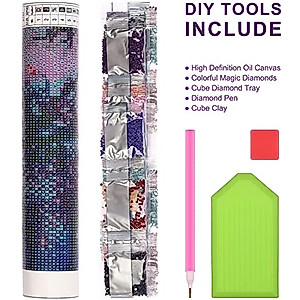 5D Angel Girl Diamond Painting DIY Full Round Drill Crystal Rhinestone Embroidery Art Painting for Bar Cafe Garage Home Gift Birthday Wedding （8x12Inch）