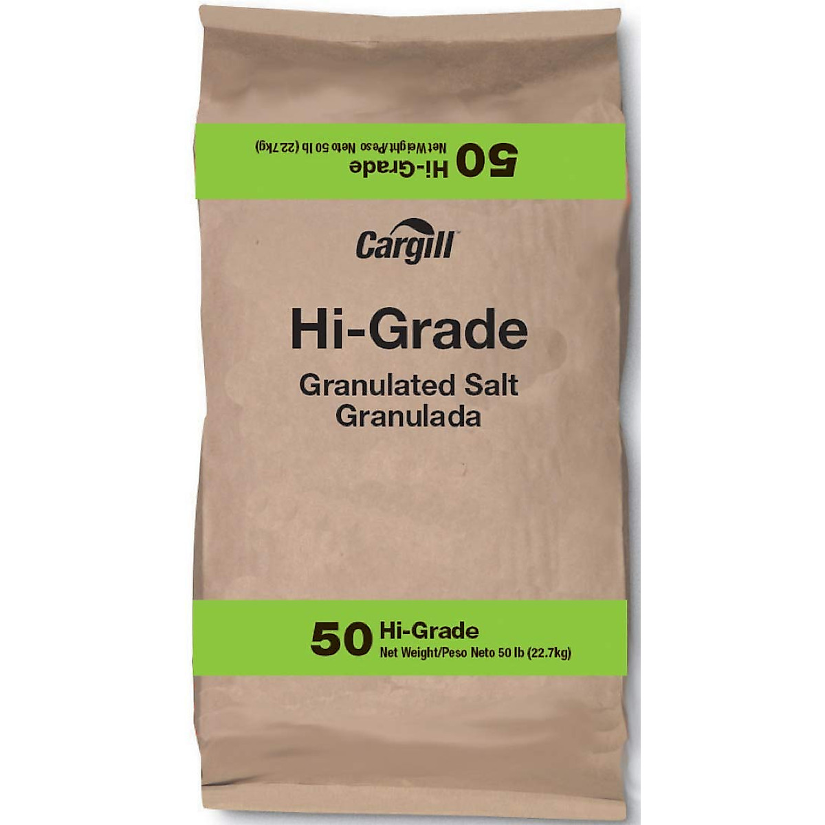 Cargill Sodium Chloride Hi Grade Granulated Salt [NaCl] [CAS_7647-14-5] White crystalline Solid (50 Lbs Bag) by Wintersun Chemical_AB