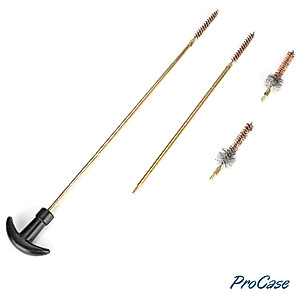 ProCase Gun Cleaning Kit for .223/5.56 Gun with Bore Chamber Brushes, Brass, Jags, Rods and Gun Cleaning Pick in Portable Compact Case Black