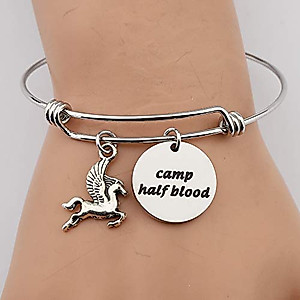 Camp Half Blood Bracelet Horse Charm Bracelet Percy Jackson Jewelry Gift for Family Mythology Movie Gift