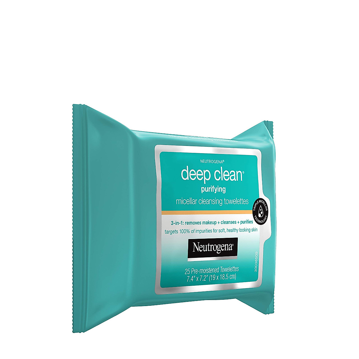 Neutrogena Deep Clean Purifying Micellar Cleansing Makeup Remover Wipes, 25 Count, Pack of 6