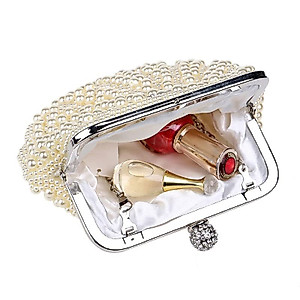 YLLWH Shell Design Women Evening Bags Beaded Handmade Diamonds Chan Shoulder Messenger Bag Crystal Wedding Evening Bag