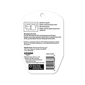 Amazon Basics Extra Comfort Mint Dental Floss, 40 M, 131.2 Foot (Pack of 6) (Previously Solimo)