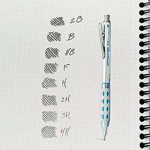 Pentel Super Hi-Polymer Lead Refill, 0.7mm Medium, 2B, 144 Pieces of Lead (50-2B),Gray