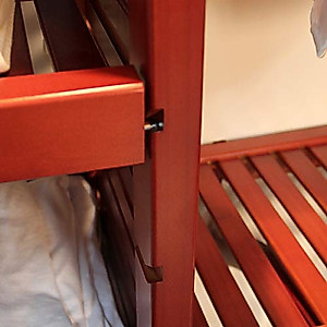 John Louis Home 12-Inch Deep Premier Closet Organizer-Red Mahogany Finish