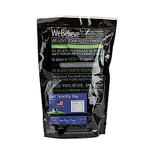 Rabbit Hole Hay Ultra Premium, Hand Packed Soft Timothy Hay for Your Small Pet Rabbit, Chinchilla, or Guinea Pig (12oz)