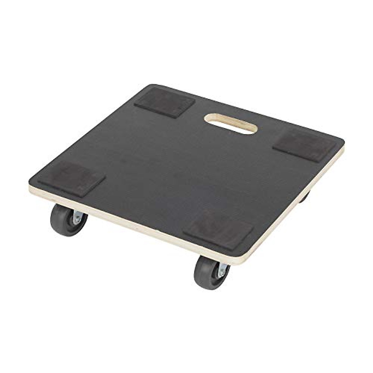 Vestil HDOS-SQ-1616-400 Hardwood Dolly-Square Deck, 400# Capacity, 16x16, Black
