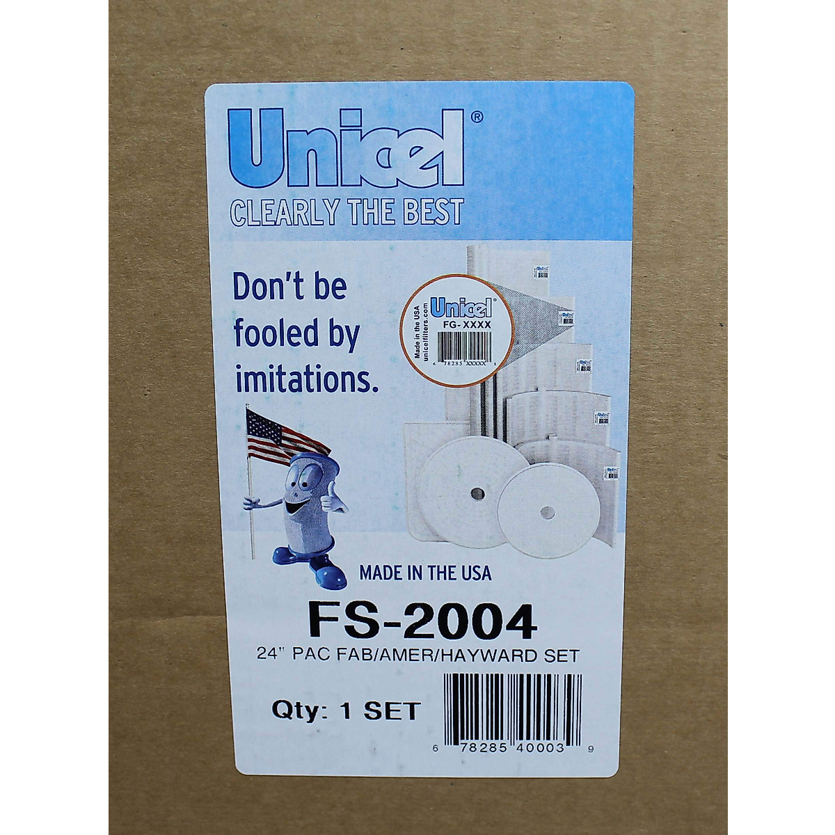 Unicel FS2004 48 Sq. Ft. Complete DE Filter Grid Set (7 Full, 1 Partial)