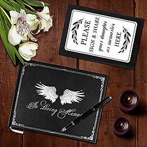 TAOPE Funeral Guest Book| Memorial Guest Book | Celebration of Life Funeral Guest Book| in Loving Memory | 10.2” x 7.8”, Guest Sign in Book