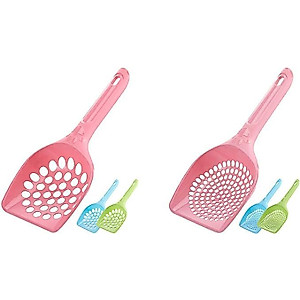 DPWOUM Pink Plastic Cat Litter Scoop Pet Care Sand Waste Scooper Shovel Hollow Cleaning Tool Pet Supplies Easy to Clean Cat Litter Scoops Litter and Housebreaking Pet Supplies