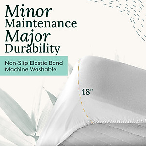 Zen Mattress Pad Cover - Cooling Bed Topper & Waterproof Protector w/Deep Pockets, King Size, White