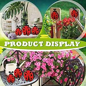 3 Pieces Spring Summer Tiered Tray Decor Red Ladybug Wooden Blocks Signs Farmhouse Ladybird Free Standing Decor Kitchen Shelf Display Ladybug Daisy Tiered Tray Decoration Housewarming Gift