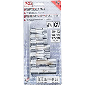 BGS 1105 | Special Socket Set, slotted | 10 mm (3/8") Drive | 10-19 mm | 7 pcs.