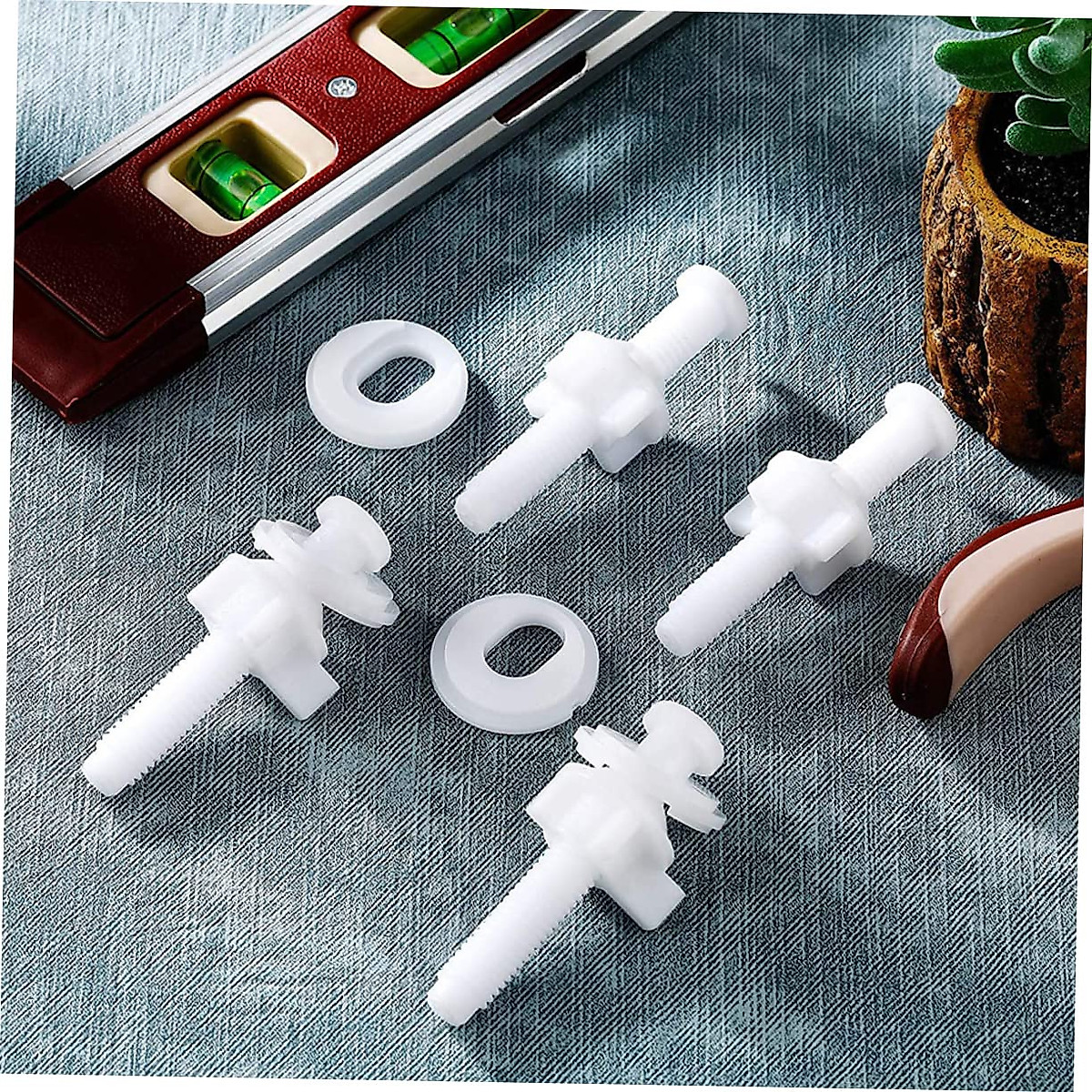 4pcs Toilet Screw Toilet Seat Accessory Toilet Seat Lid Fixing Screw Toilet Seat Cover Fixing Screw Toilet Seat Lid Screw Replacement Toilet Cover Screw Replacement