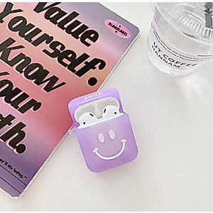 Purple Cute Funny Headphone Cases Soft Silicone Case Cover Protective Skin for AirPods 1/2/3（AirPods 1/2）