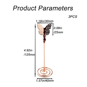 NOOMIEQCF 3 Pcs Photo Clip Holders Multifunctional Place Card Holders Creative Table Number Holders for Parties Gatherings Offices Home