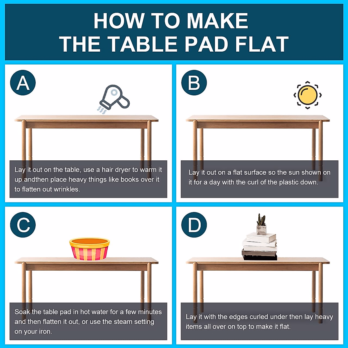 1.5mm Thick Rectangular Clear PVC Table Cover Protector 12x24 inch Non-Slip Plastic Desk Cover Pads for Dresser Coffee Table Crystal Vinyl Table Cloths for Writing Painting Desk Waterproof Easy Clean