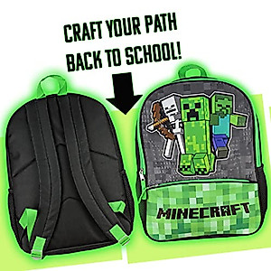 Bioworld Minecraft Shimmer Pixel Characters 16" Backpack
