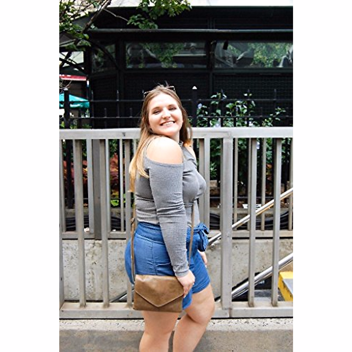 Latico Harbor Crossbody Bag; Triple Compartment Shoulder Sling Purse for Women with Envelop Flap Magnetic Closure & Wide Cross Body Strap; Small Bags for Accessories, Cellphone, Wallet, Etc - Brown