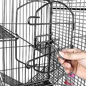 BBBuy 37 Inches Metal Ferret Cage Small Animals Pet Habitat Large Critter Nation Cage/w Bottom Tray Front Doors Ramps, 4 Tiers for Guinea Pigs, Rabbit, Chinchilla, Rat, Sugar Gliders, Hamster, Black