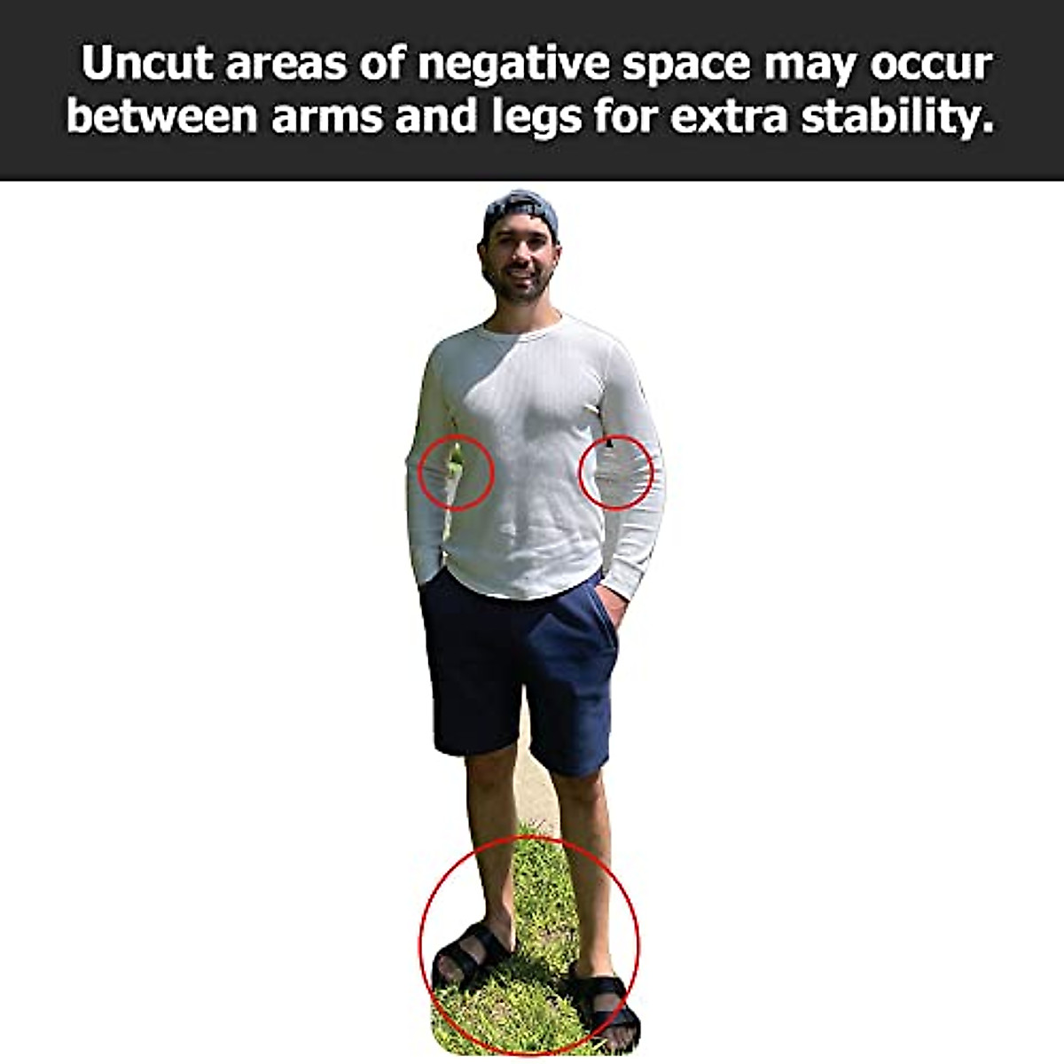 Vispronet Custom Cardboard Cutout – Choose from 1.5ft to 6ft Tall – Corrugated Plastic Material – High Resolution Life-Size Standup Cutout for Parties, Offices, Weddings, and Events