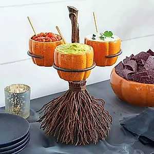Sepanda Pumpkin Decor Broom Pumpkin Halloween Party Supplies Pumpkin Decorations Arrival time: Delivery Within 2-4 days (QFB-2)