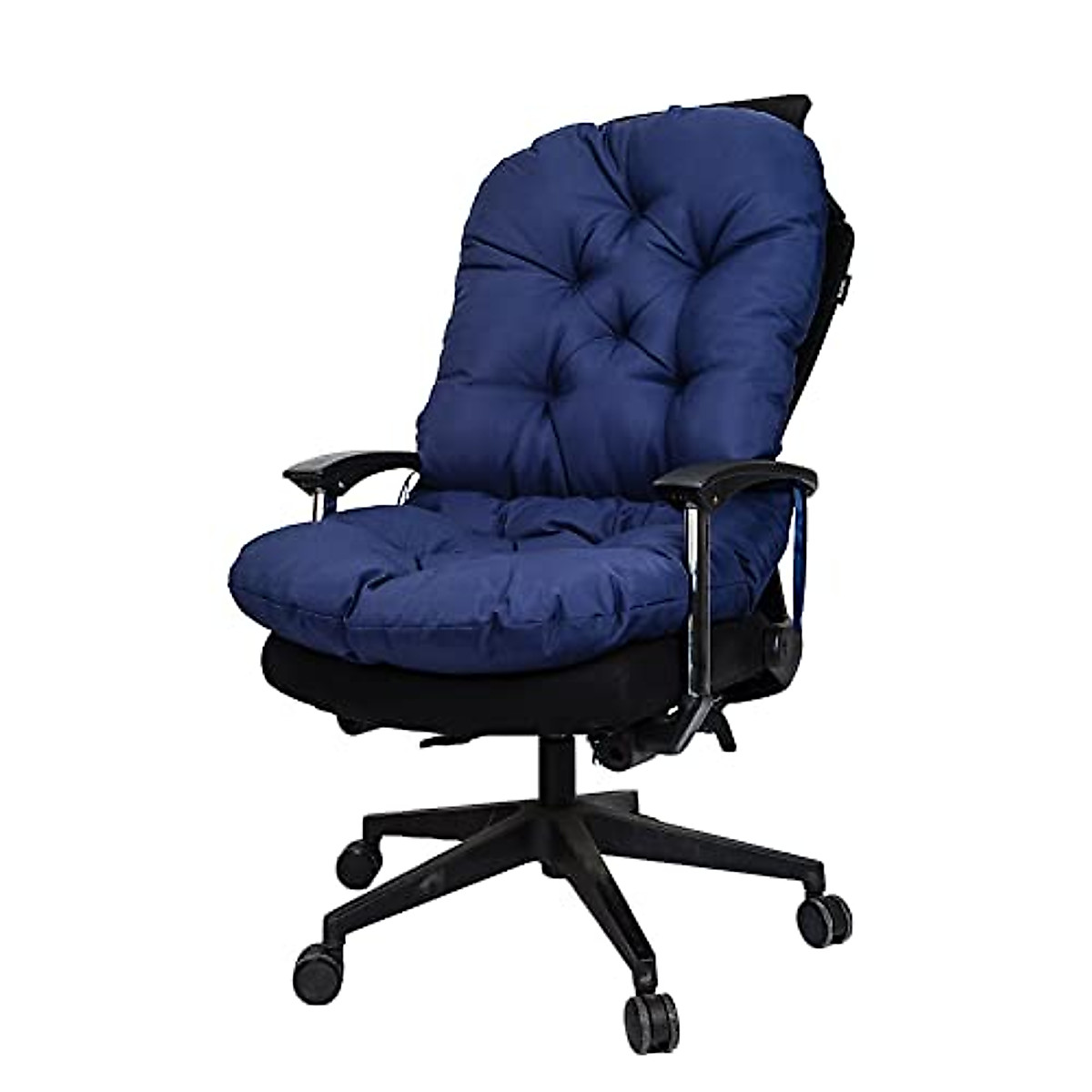 BOOMSHY Waterproof U-Shape Patio Chair Cushions Tufted Seat Cushions Replacement Seat Cushion for Rocking Chair Backyard Couch Sofa (Navy, 2)