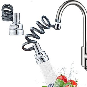 Kitchen Sink Sprayer, Sink Sprayer Attachment for Faucet, Faucet Sprayer Attachment, Faucet Extender Aerator with Stretchable Hose, Kitchen Water Saving Sink Sprayer, 3 Water Outlet Modes