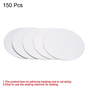 PATIKIL 38mm/1.5" Aluminum Foil Cap Liner, 150 Pack Resistant Tamper Induction Heat Sealer Sealing Liners for PE Plastic Bottle Jar Lid