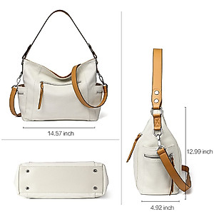 BOSTANTEN Genuine Leather Hobo Handbags bundle Womens Leather Wallets