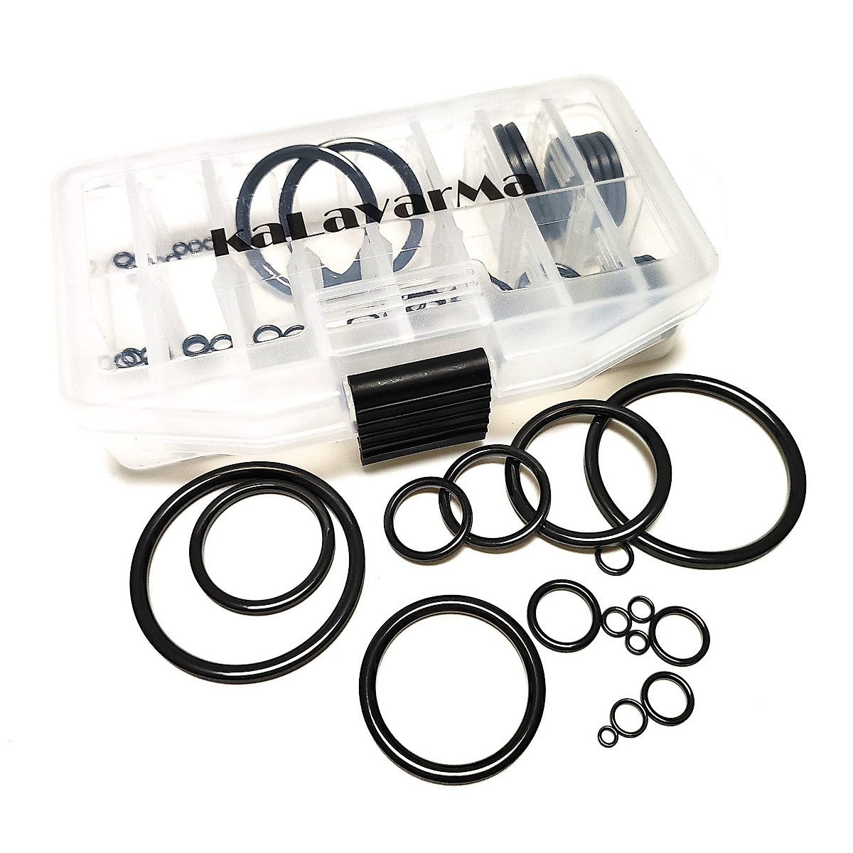 Kalavarma 26-Piece SIC Ring Fishing Rod Guide Repair Kit - High-Grade Ceramic Rings in 13 Sizes for Center Ring Fixes