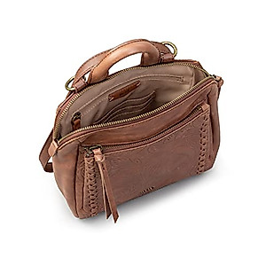 the sak Women's Loyola Mini Convertible Backpack in Leather, Teak Leaf Embossed, One Size