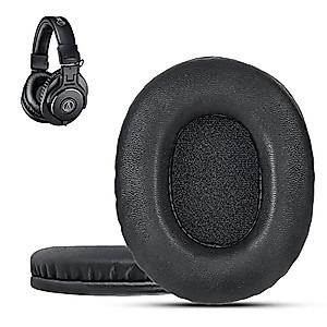 Krone Kalpasmos Audio Technica ATH-M50X Replacement Earpads, Audio Technica Headphone Pads Fit ATH M50 M50s M50BT M40X M40 M35 M30, Pads for ATH M-Series, Soft and Thick Memory Foam, Classic Black