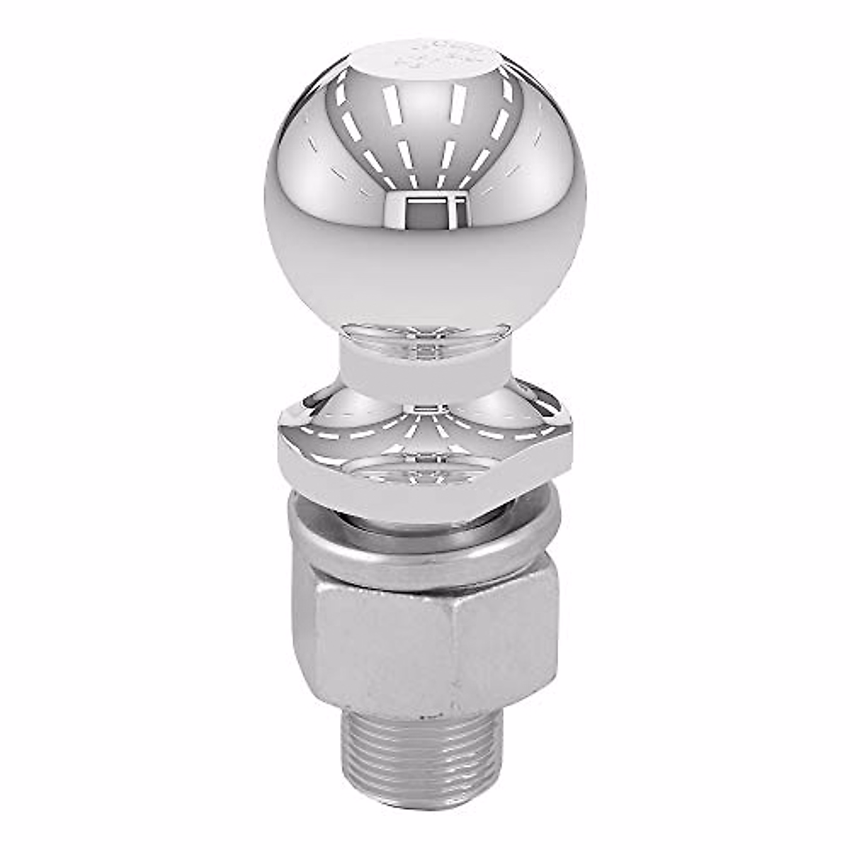 CURT 40078 2-5/16-Inch Chrome Trailer Hitch Ball, 15,000 lbs, 1-1/4 x 2-5/8-Inch Shank, Packaged