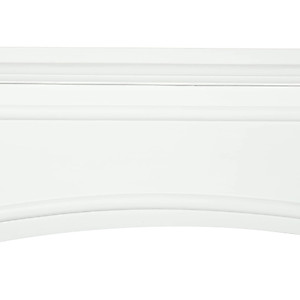 HOMCOM Modern Fireplace Mantel, Surround Mantels for Fireplace with Decorative Pattern Interior Width 29" White