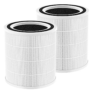 2-Pack AC400 Air Purifiers Replacement Filter for Purivortex AC400 Air Purifier, 3-in-1 H13 True HEPA Technology High Efficiency for AC400 Air Purifiers, White