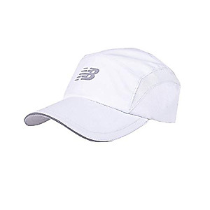 New Balance Men's and Women's 5-Panel Moisture Wicking Performance Hat, One Size, White