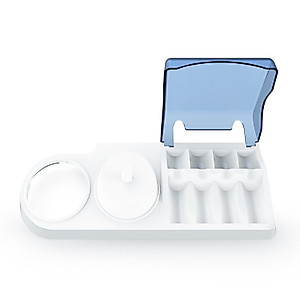 LEZHISNUG Portable Toothbrush Stand for Oral-B Electric Toothbrush, Compatible with D12 D16 D20 D29 D34 D36; PRO600-PRO7000, Holds 4 Brush Heads, 1 Charger, 1 Toothbrush