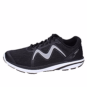 MBT Rocker Bottom Shoes Men’s – Athletic Running Shoes Speed 2 - Black/Gray