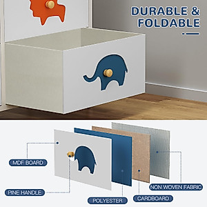 FRAPOW Kids Dresser for Bedroom, Baby Dresser with 8 Fabric Drawers Tall Storage Organizer for Toddler Child with Wood Top Metal Frame for Living Room, Nursery, Closet, Apartment