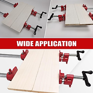 FLKQC Wood Gluing Pipe Clamp Set, Heavy Duty Cast Iron Quick Release Pipe Clamps for Woodworking, Pipe Clamps Quick Release for Woodworking, Carpentry, Home Improvement, and DIY Projects (6, 3/4")