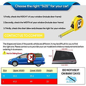 GOLDFLOWER Car Window Shade, 2 Pack Car Back Window Sun Shade, and Privacy Protect for Toddler Kids Baby Adult, Double Layer Design (Medium 39"x19")