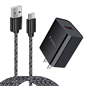 Type C Charger Fast Charging Wall Plug Block USB C Cord C Type Charger Fast Charge Cable 3ft for Samsung Galaxy S23 Ultra/S23/S22 Ultra/S21 Plus/S20/S20FE/Note 20 10 9/S10/S9/A10e/A11/A12/A13/A72