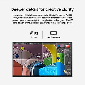 Samsung 27-Inch ViewFinity S80PB Series UHD Computer Monitor, DCI-P3 98%, VESA DisplayHDR 400, IPS Panel, Matte Display, USB-C, PIP/PBP, Intelligent Eye Care, LS27B806PXNXGO, 2023,Black