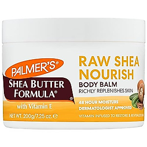 Palmer’s Shea Butter Formula Raw African Shea Butter Balm, Nourishing Body Moisturizer for Rough, Dry Skin, 7.25 Ounces
