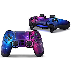 UUShop Vinyl Skin Sticker Decal Cover for Playstation4 PS4 Controller Purple Blue Galaxy