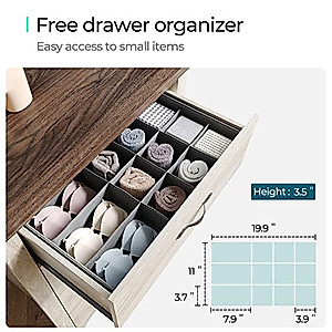 LINSY HOME 5 Drawer Chest, White Dresser for Bedroom, Dresser Organizer, Tall Dresser Wood Chest of Drawer for Nursery Kids Room Organizer with Anti-Tipping Device